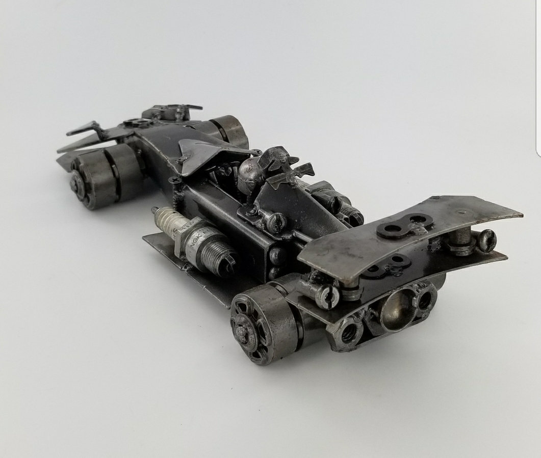 F1 RACING CAR Recycled Metal Statue,recycled Scrap Steel Sculpture ...