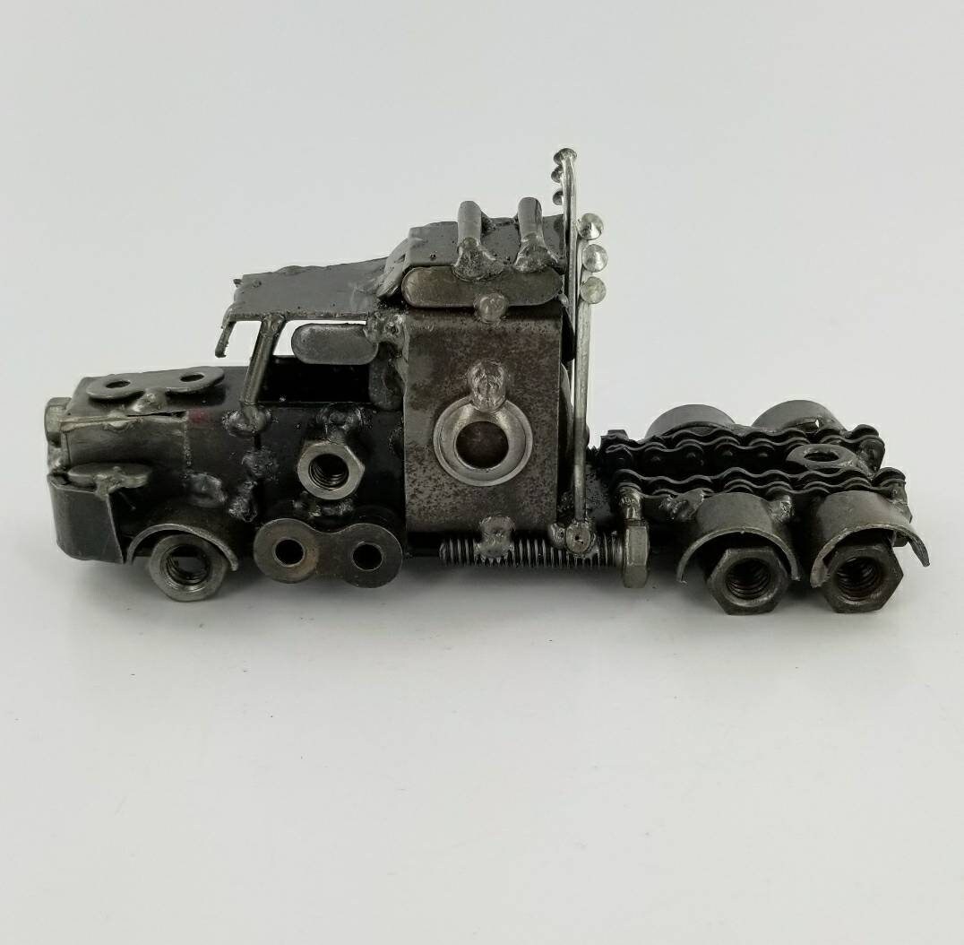 Big Rig Truck Inspired Handmade Recycled Metal Art | Etsy