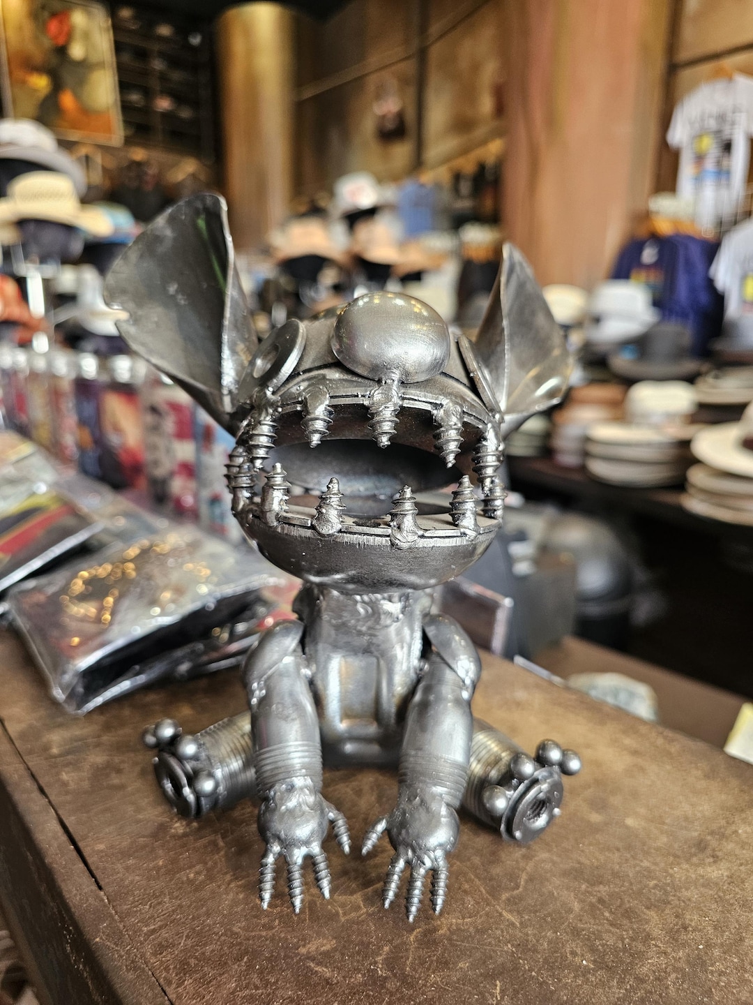 Recycled Cartoon Inspired Handmade Metal Art Statue.made From Nuts ...