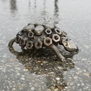 Recycled TURTLE Metal Art Statue,handmade Scrap Steel Sculpture.made ...