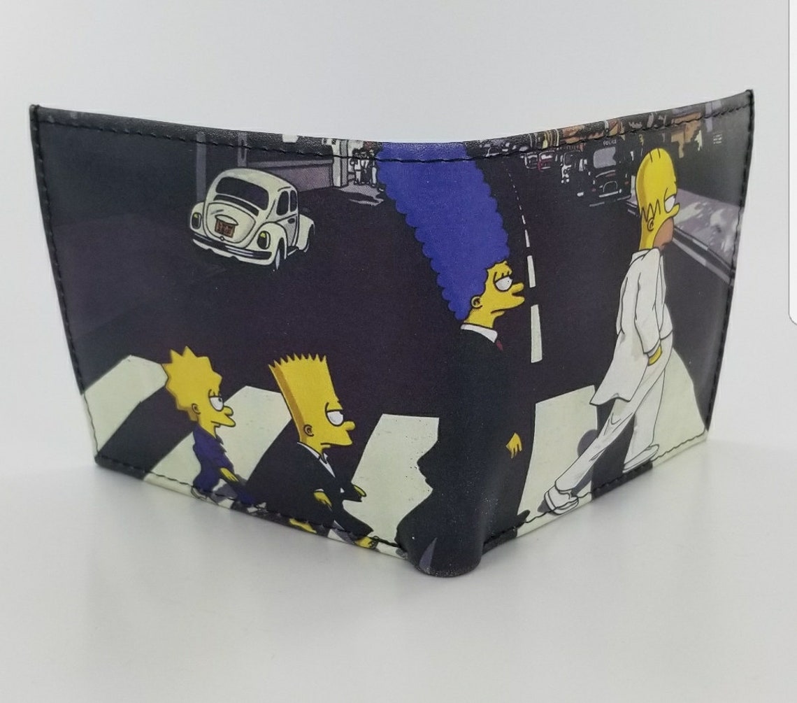 Handcrafted Bifold Leather Simpsons Cartoon Inspired Wallet.abbey Road ...