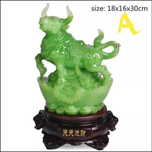 Chinese Feng Shui Lucky Gold Money Cattle/ox Cow Home/office Decor ...