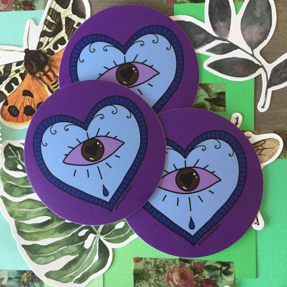 Papercraft Paper, Party & Kids evil eye heart sticker etna.com.pe