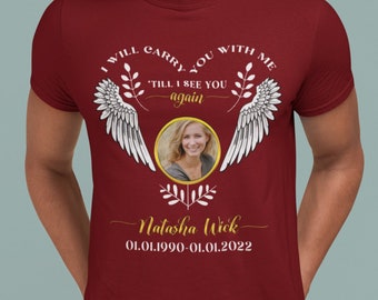 Custom Shirt, in Loving Memory, Custom Photo Shirt, Rest in Peace Shirt ...