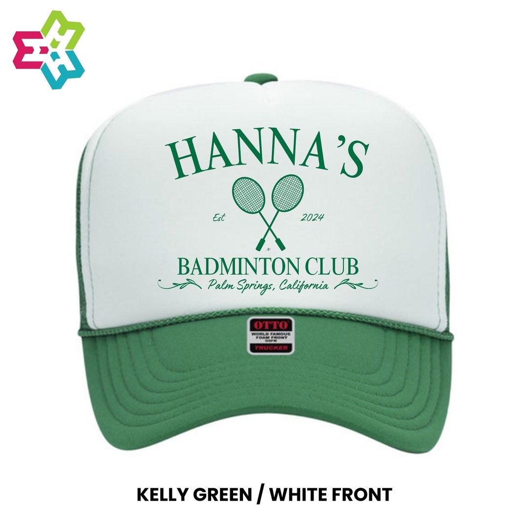 Badminton Bachelorette Hats, Custom Bridal Party Trucker Hat ...