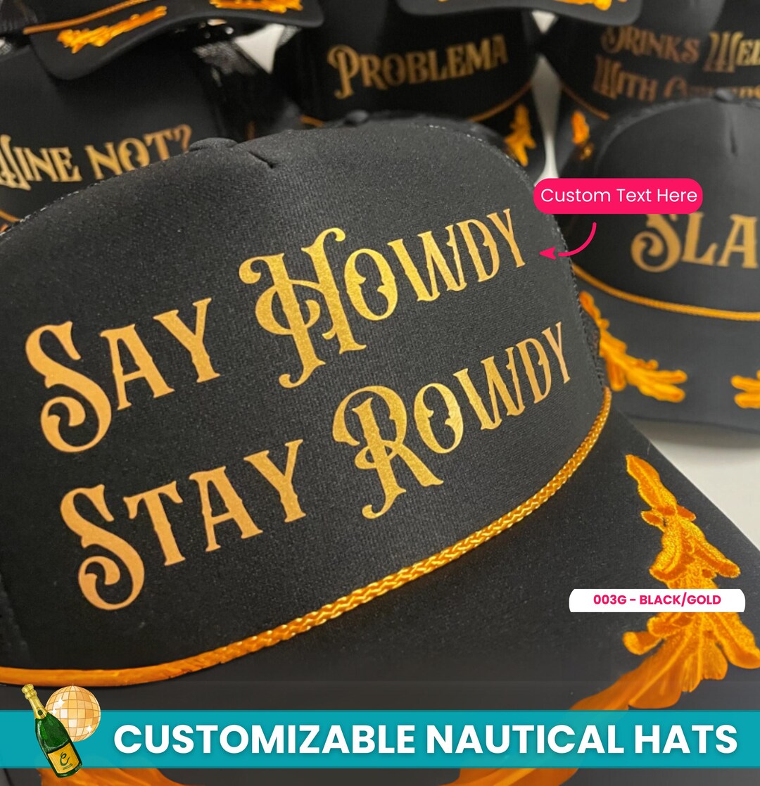 Custom Sailor Hat, Personalized Nautical Hat, Nautical Bridesmaid Hat ...