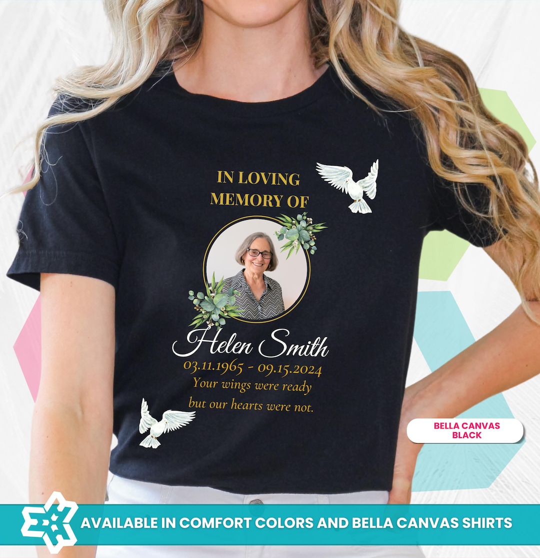 In Loving Memory Shirt | Custom Funeral Shirts | Custom Memorial Shirt ...