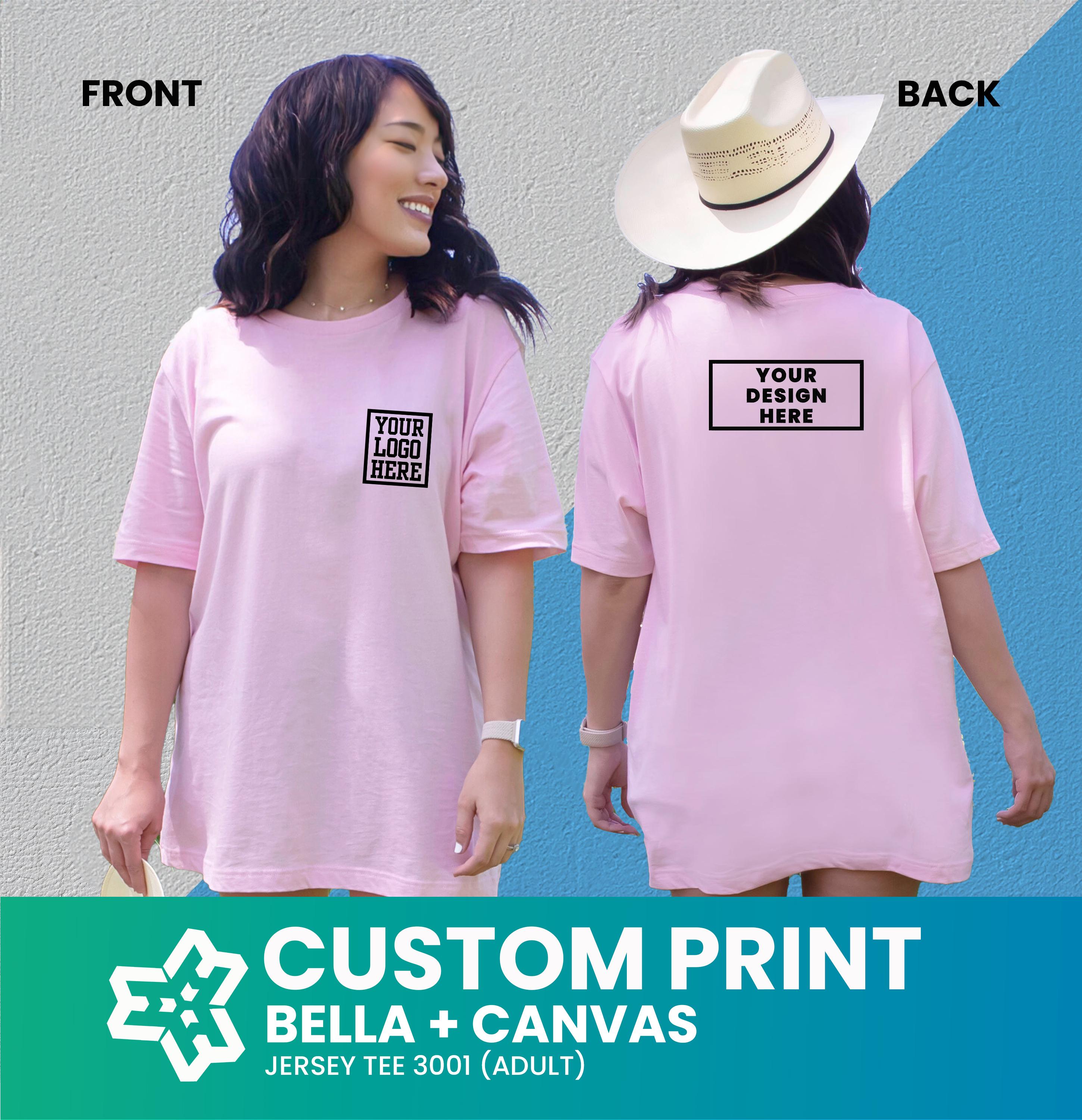 Custom Bella Canvas® Shirt – Personalized Text, Logo or Photo T-shirt ...