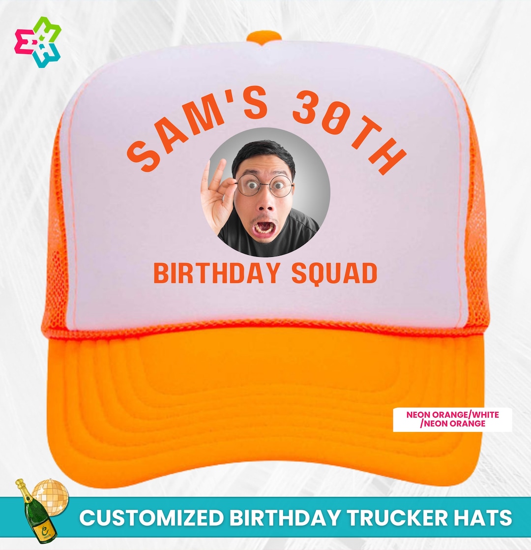 Customized Birthday Trucker Hat, Personalized Birthday Trucker Cap ...