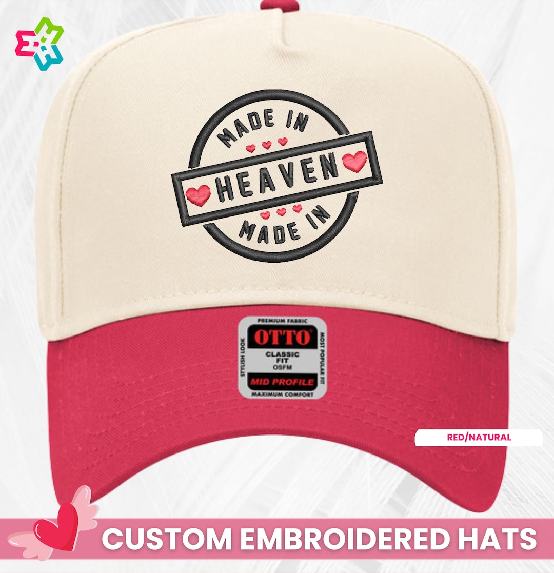 Heavenly Couple Hats: Custom Embroidery for Perfect Pair, Matching Hats ...