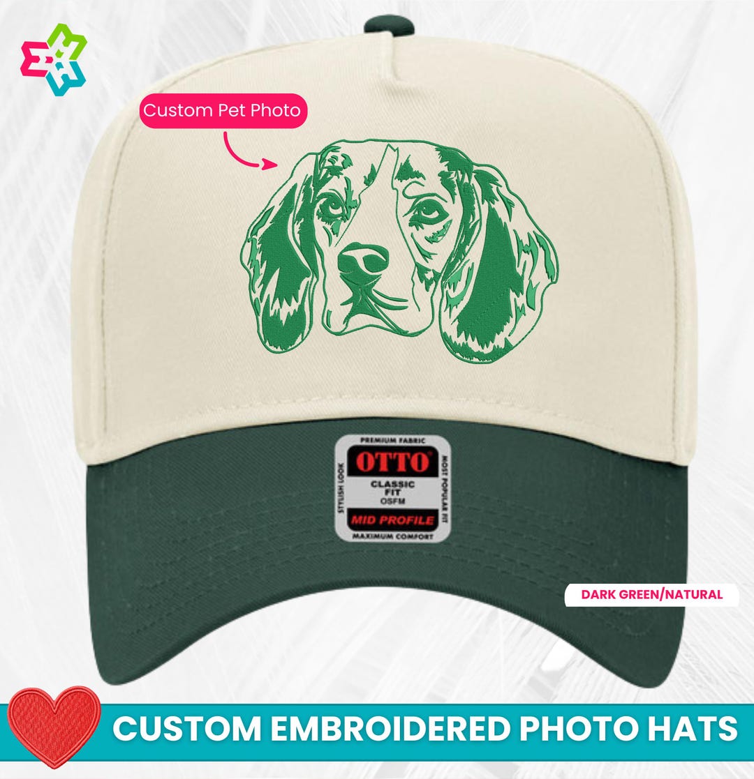 Personalized Pet Face Embroidery Hat, Custom Pet Lover Gift ...