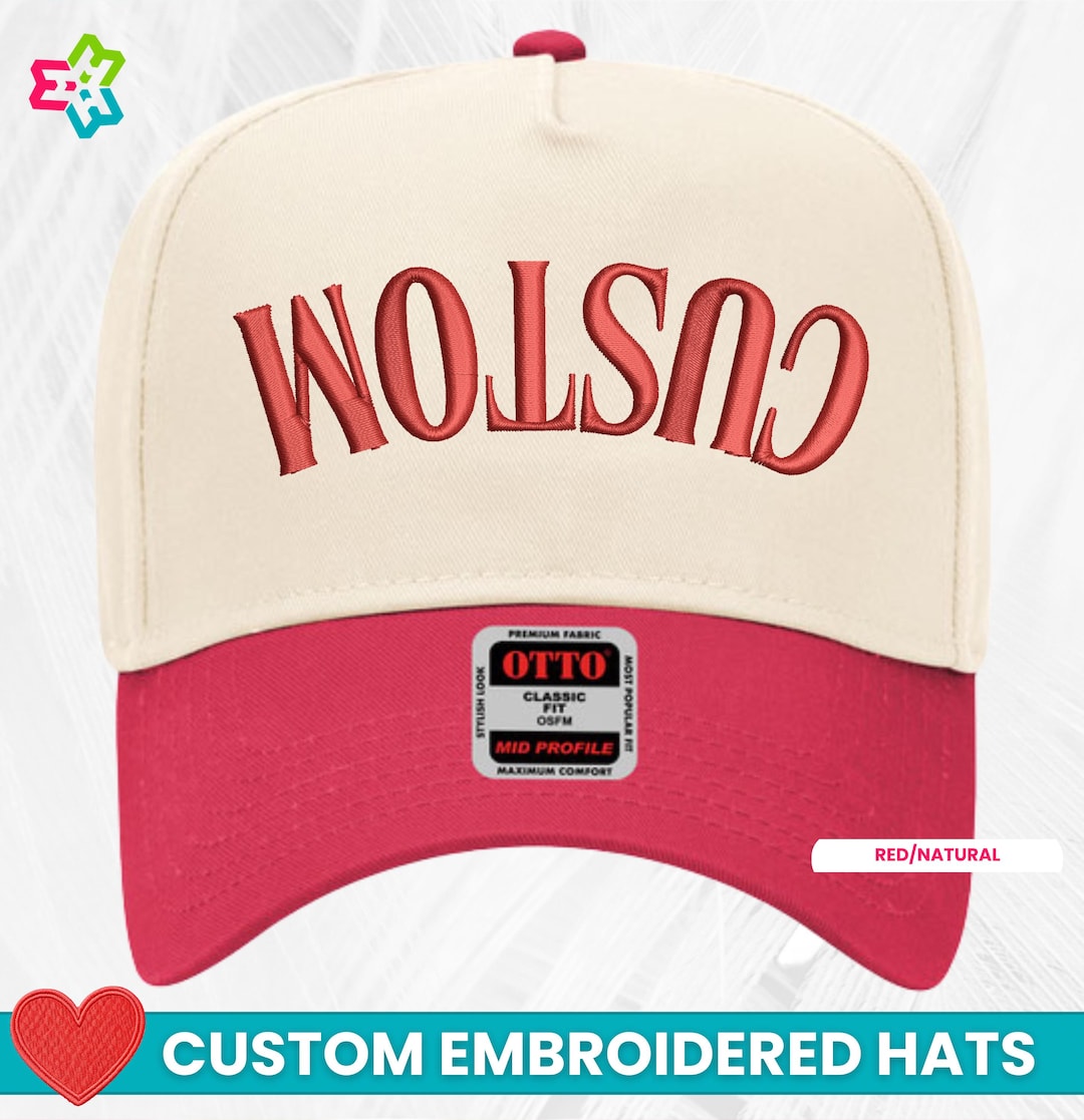 Personalized Upside Down Text Hat for Bachelorette Party, Embroidered ...