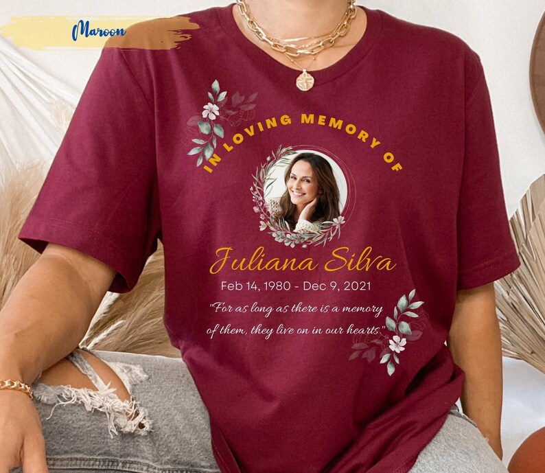 Customized Funeral T-shirt Personalized Memorial T-shirt - Etsy