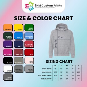 Custom Logo Design Front Pocket Chest and Full Back Youth Hoodie ...