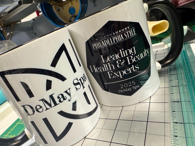 Custom Coffee Mugs Full Color Logo Photo Print Personalized Two-tone ...