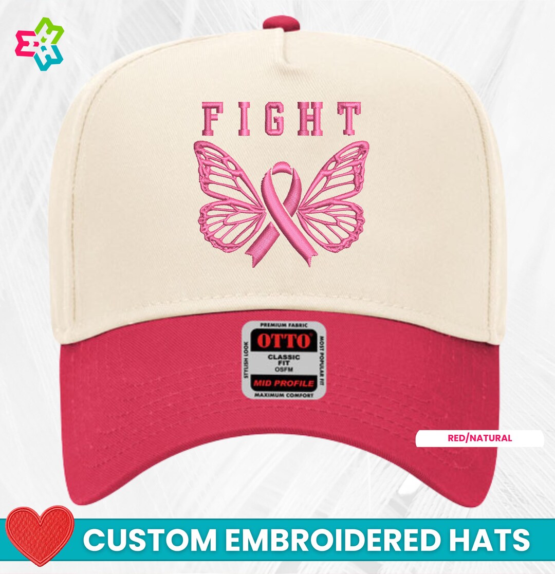 Cancer Awareness Custom Hat With Personalized Text and Ribbon Color ...