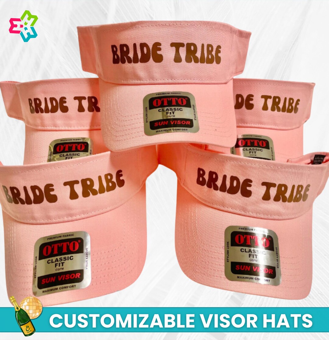 Bride Tribe Visor Hat, Bride Babe Sun Visor Cap, Bridal Shower Party ...