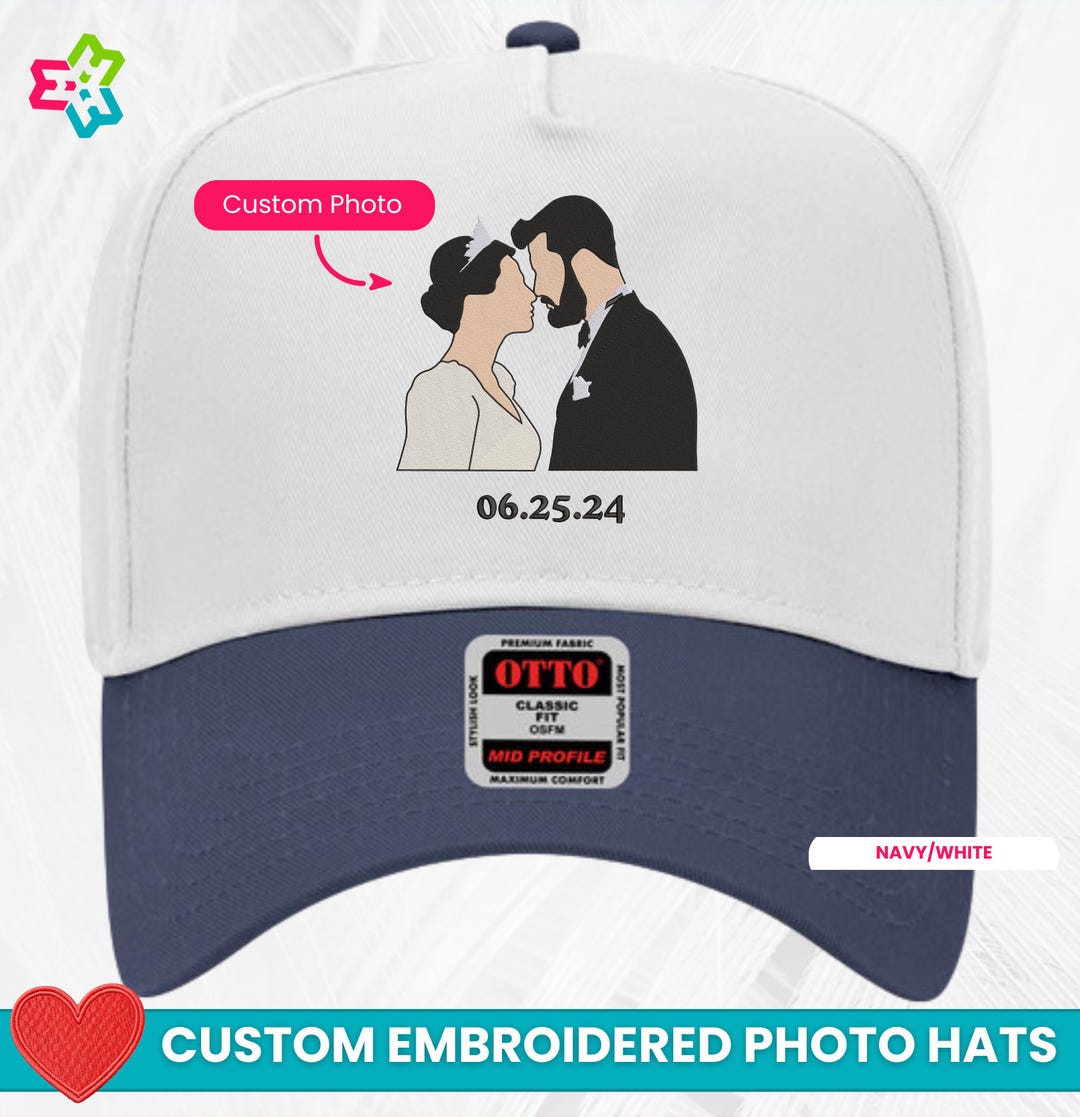 Matching Couple Hats, Personalized Embroidered Anniversary Gift ...