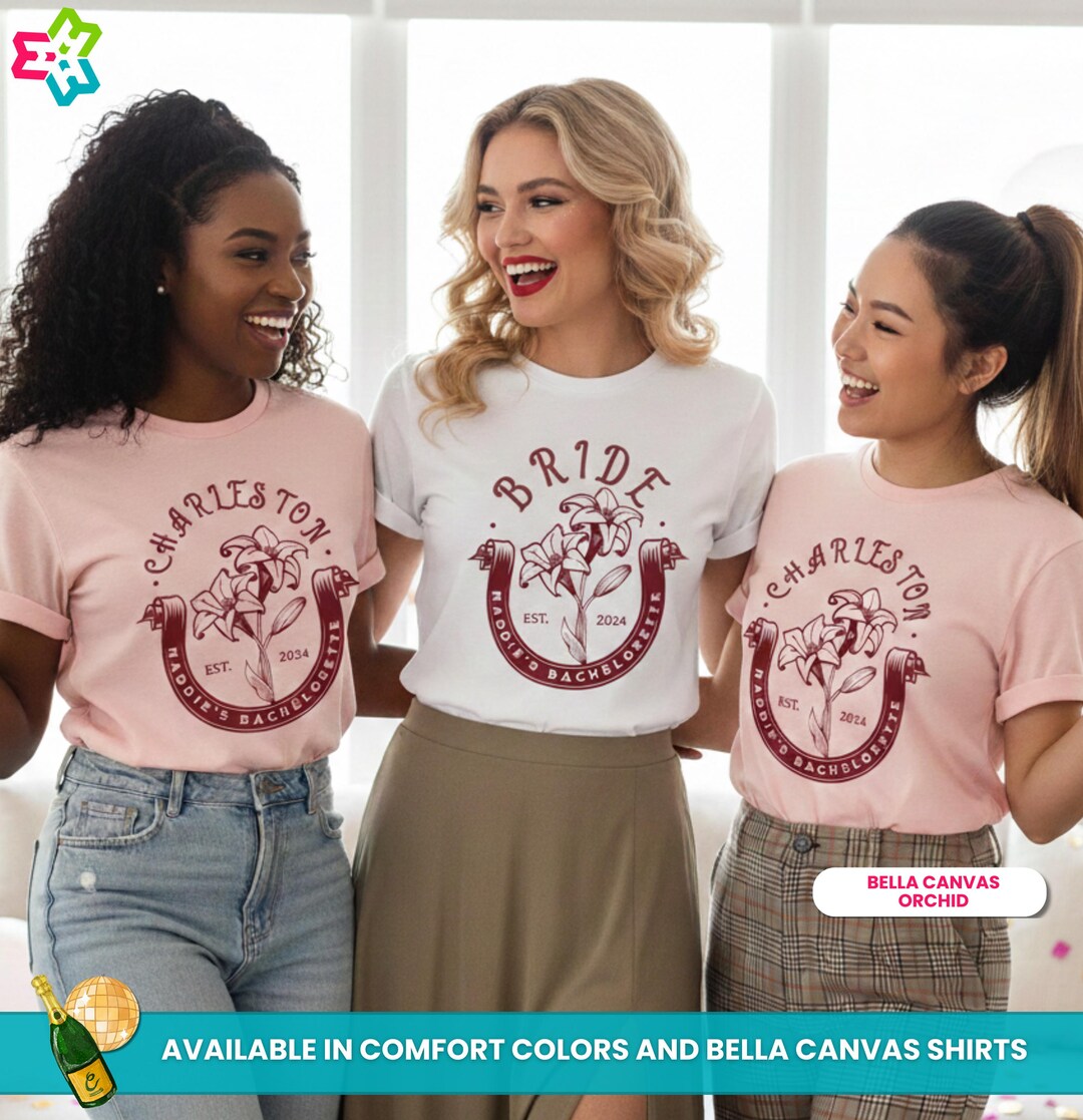 Lily Themed Bachelorette Party Shirts, Personalized Beach Bridal Party ...