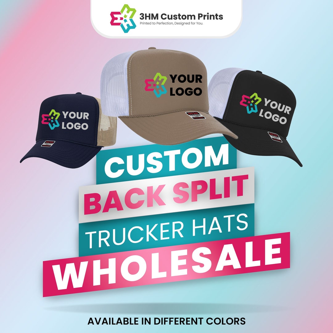 Custom Back Split Trucker Hat Wholesale, Personalized Business Logo ...