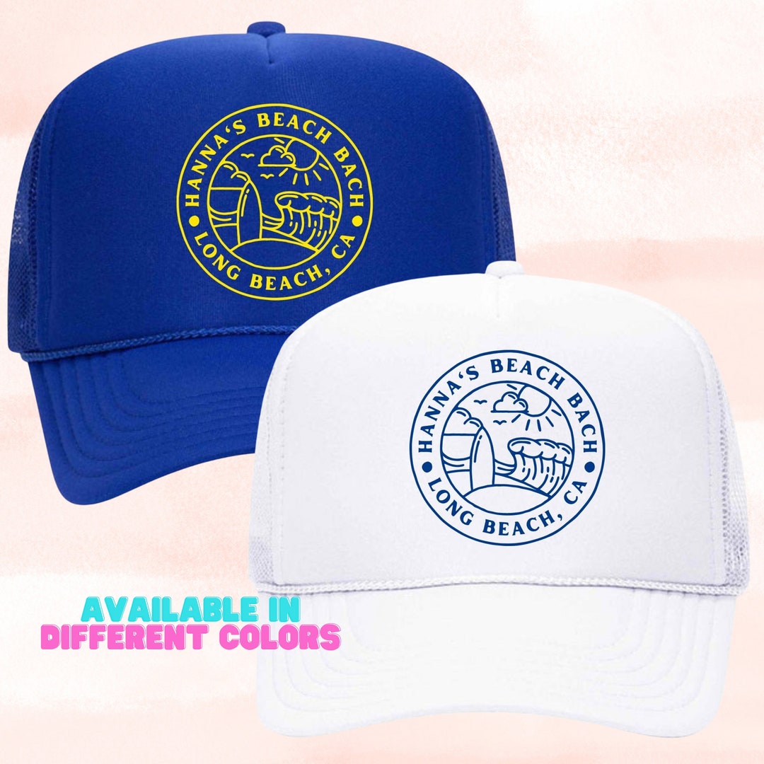 Beach Bachelorette Hats, Custom Tropical Bride Babe Trucker Hats, Team ...