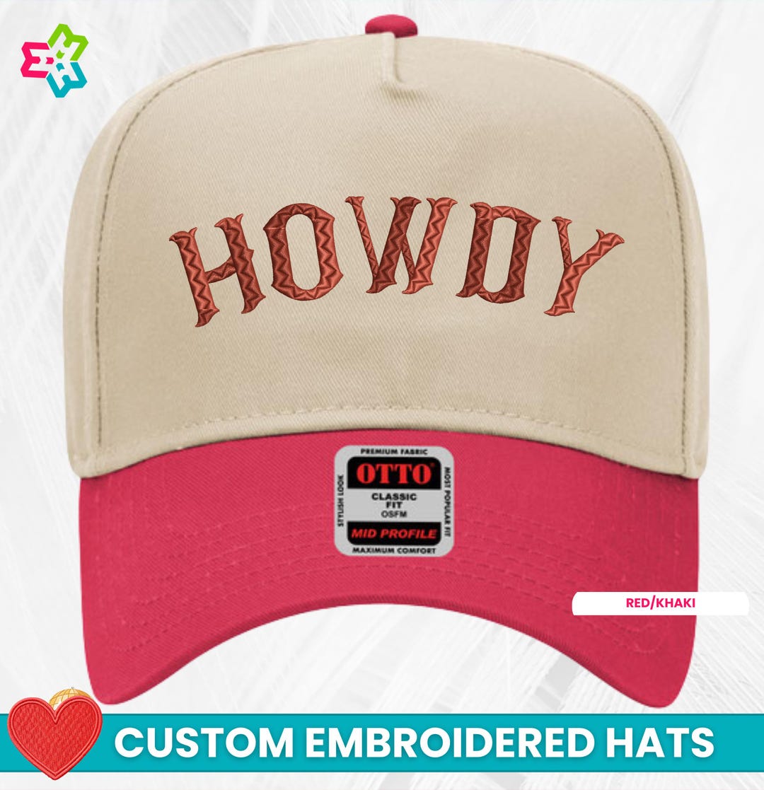 Embroidered Western Hats for Bachelorette Party, Custom Howdy Cowboy ...