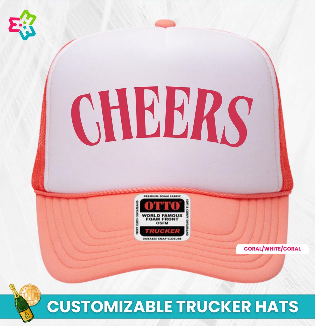 Cheers Custom Text Hats for Bachelorette & Girls Weekend Trips, Stylish ...