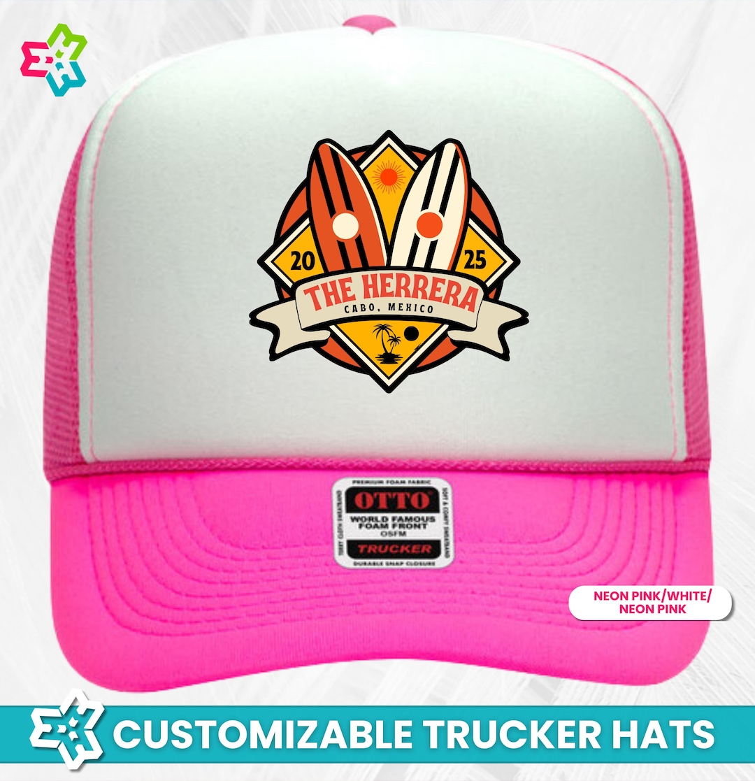 Custom Trucker Hats, Personalized Family Vacation Hats, Family Name ...