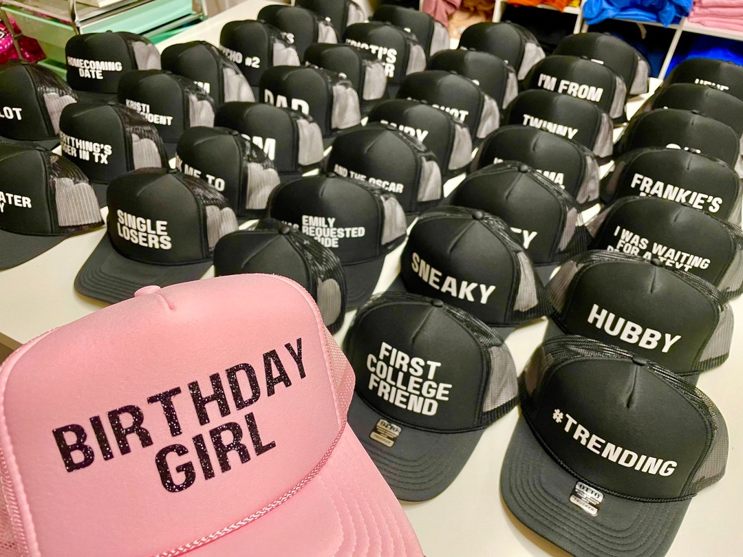 Customized Birthday Trucker Hat, Personalized Birthday Trucker Cap ...