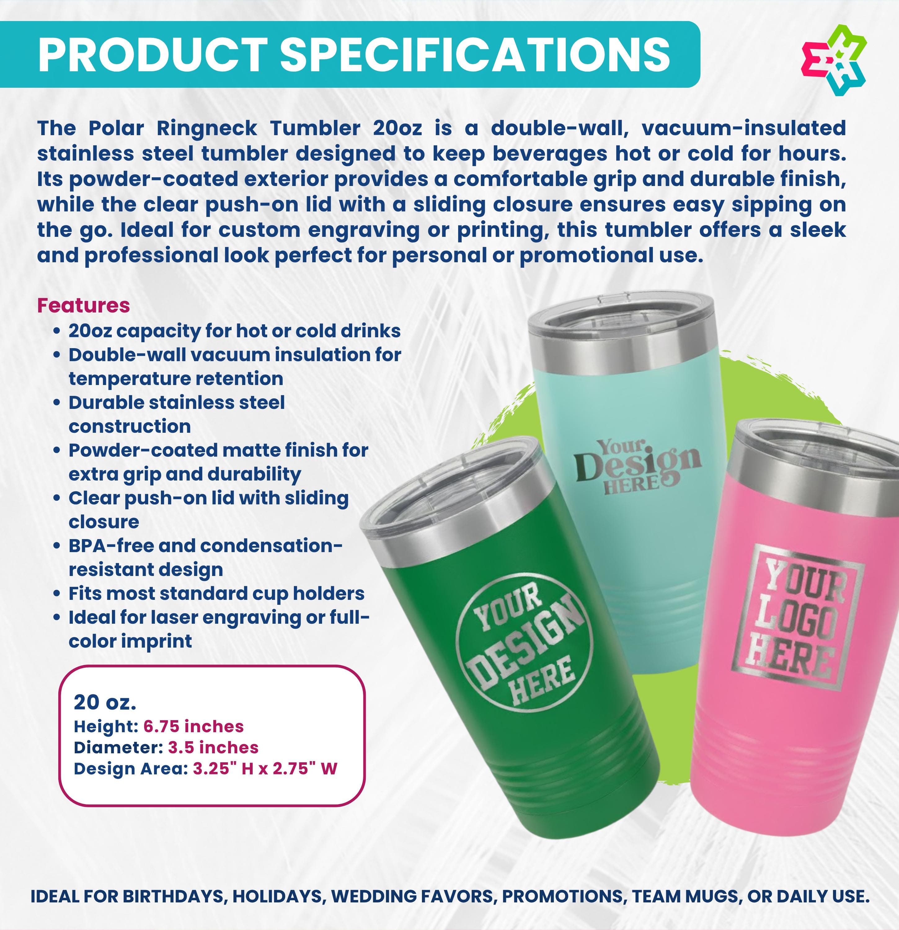 Custom Engraved Tumbler 20oz Personalized Stainless Steel Cup With Name ...