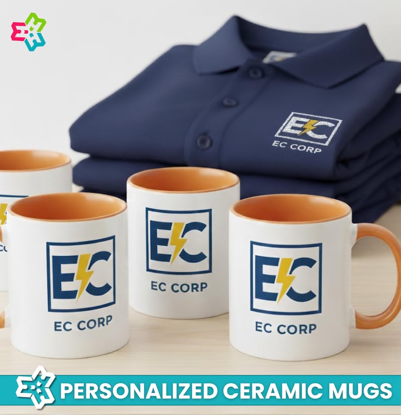 Custom Coffee Mugs Full Color Logo Photo Print Personalized Two-tone ...