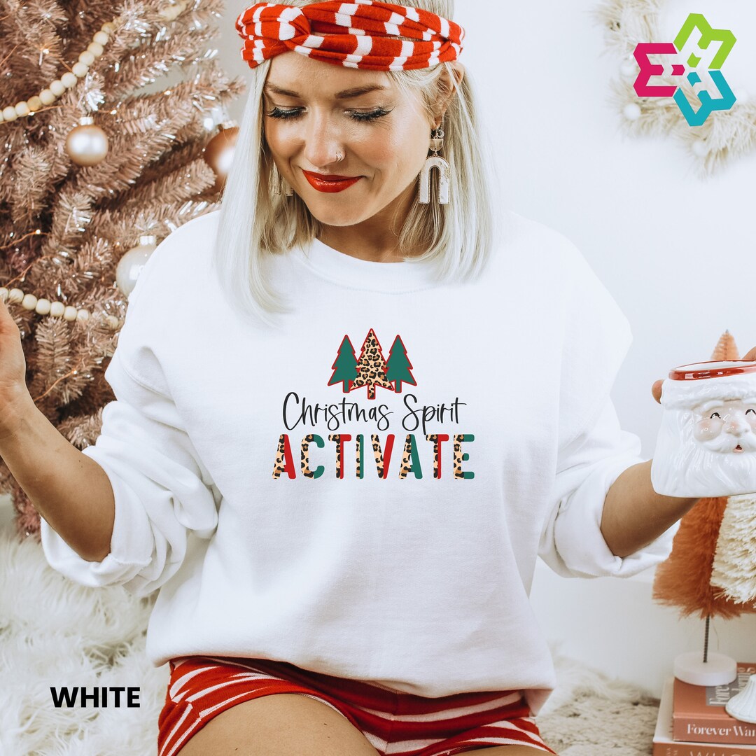 Festive Christmas Spirit Activate Sweater: Spread Holiday - Etsy
