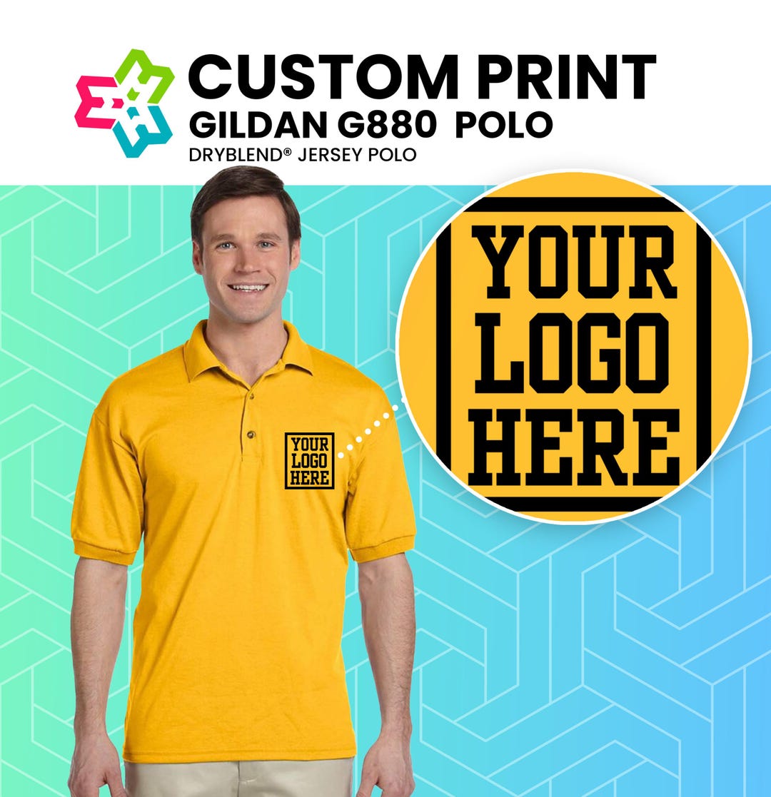 Custom Print Polo Shirt – Personalized Business or Real Estate Logo ...