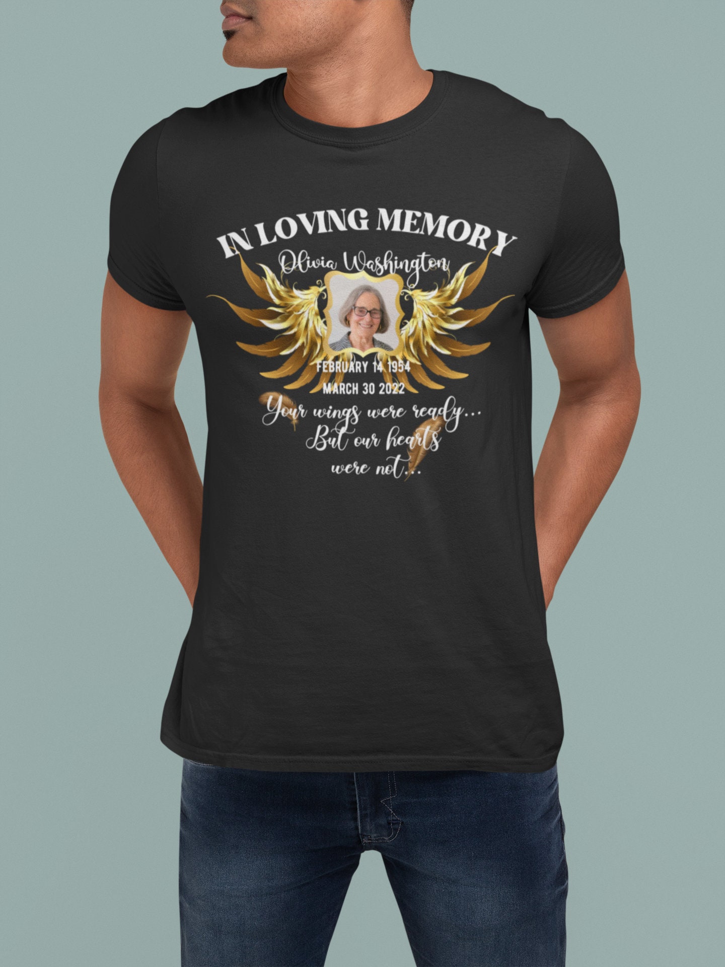 Customized Funeral T-shirt Personalized Memorial Photo - Etsy