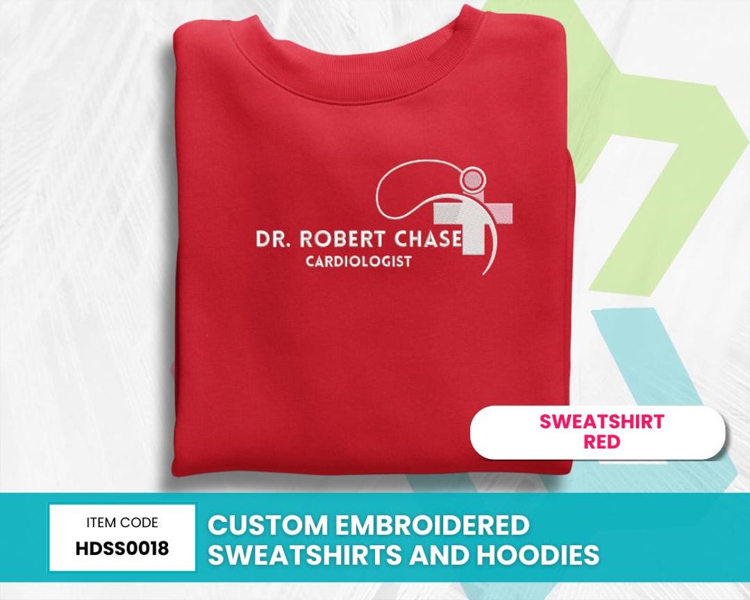Custom Doctor Name Embroidery Sweatshirt Hoodie, Gift for Doctor ...
