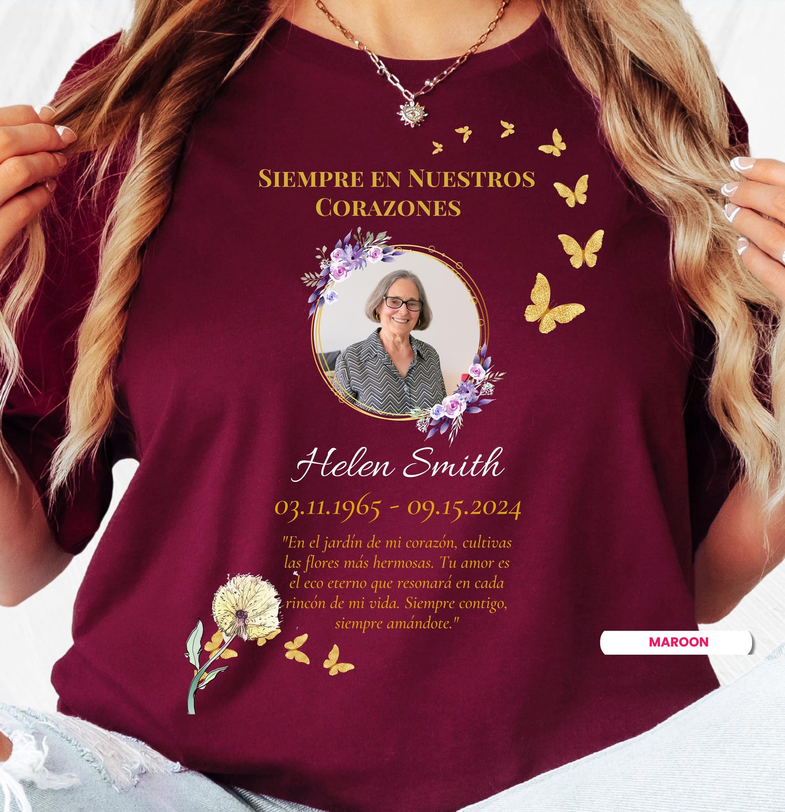 Custom Spanish Funeral T-shirt, Personalized Memorial Shirts ...