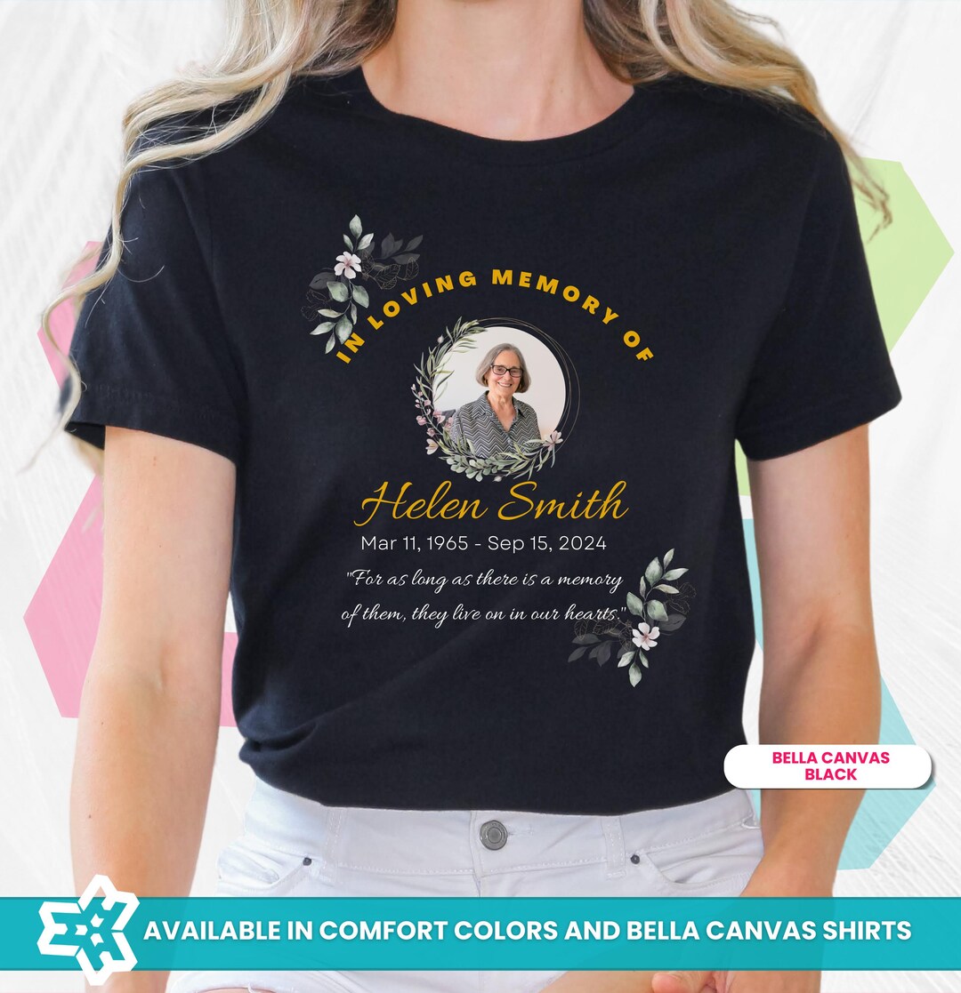 Customized Funeral T-shirt, Personalized Memorial T-shirt, Memorial ...