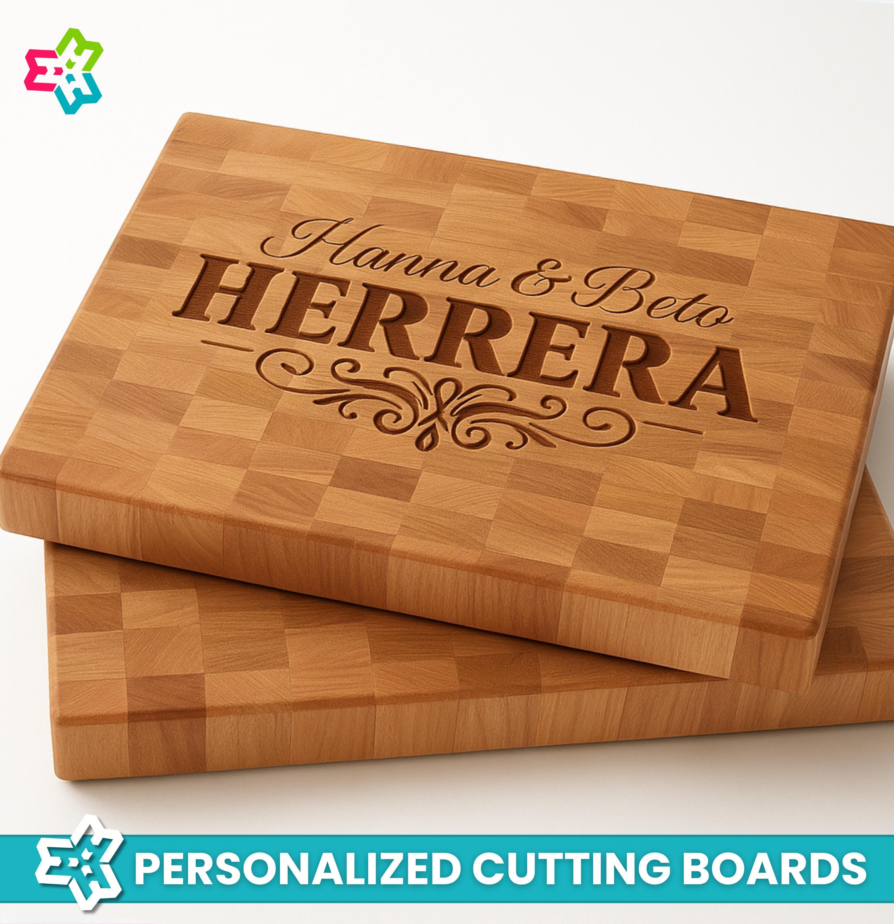 Custom Cutting Board, Personalized Chopping Butcher Block Board With ...