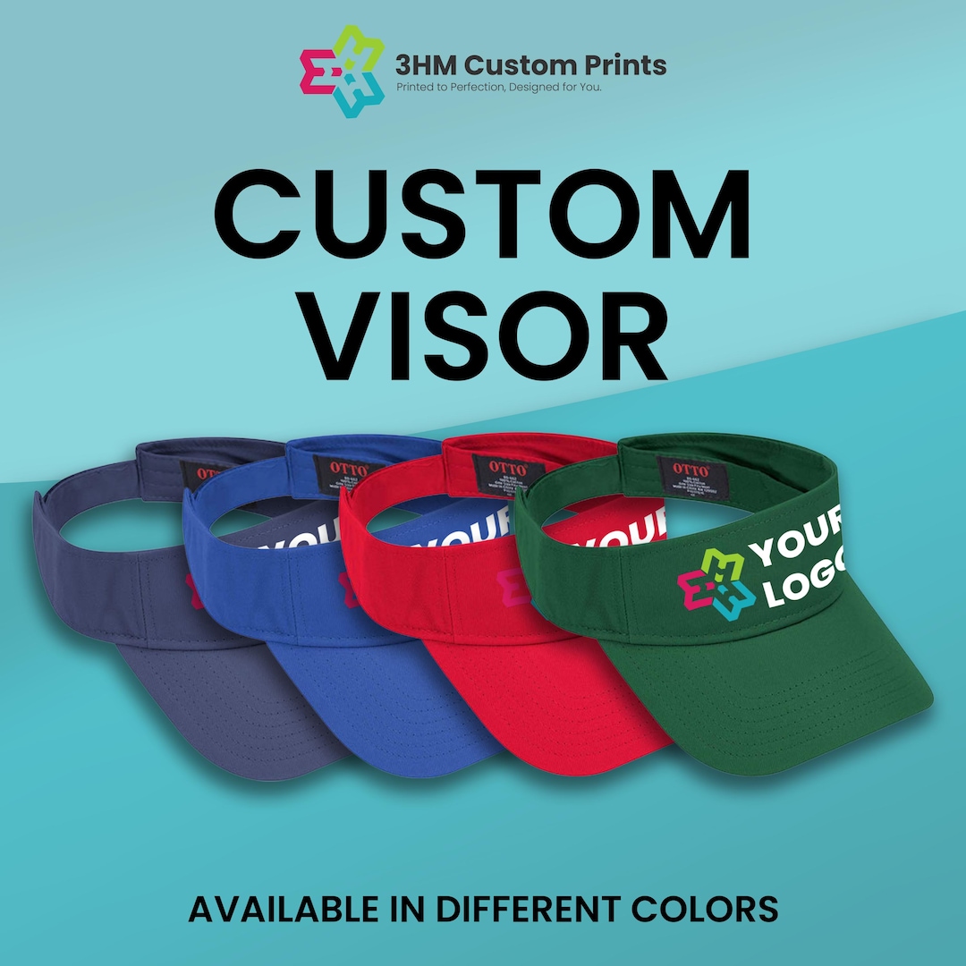 Custom Visor Hat, Personalized Sun Visor Cap, Custom Business Logo ...