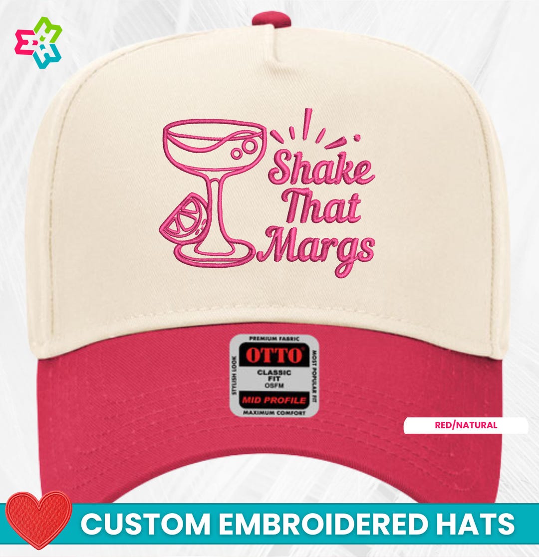 Custom Embroidered Text Hat Bachelorette Party, Shake That Margs ...