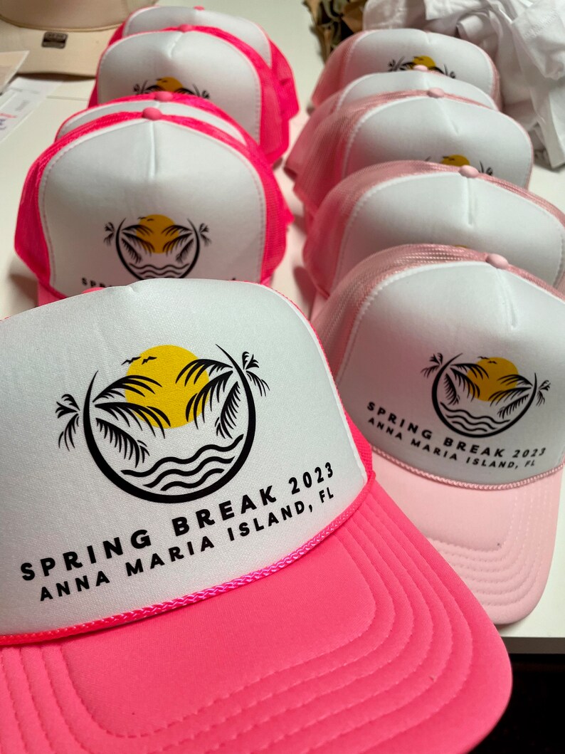 Custom Family Name Trucker Hats, Personalized Vacation & Reunion Hats ...
