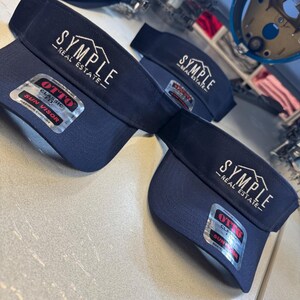 Custom Visor Embroidered Logo | Personalized Logo Text Embroidery Sun ...