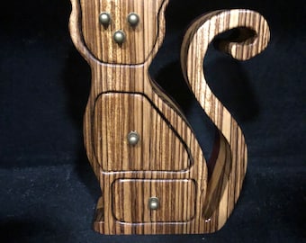 Cat Jewelry Box - Etsy