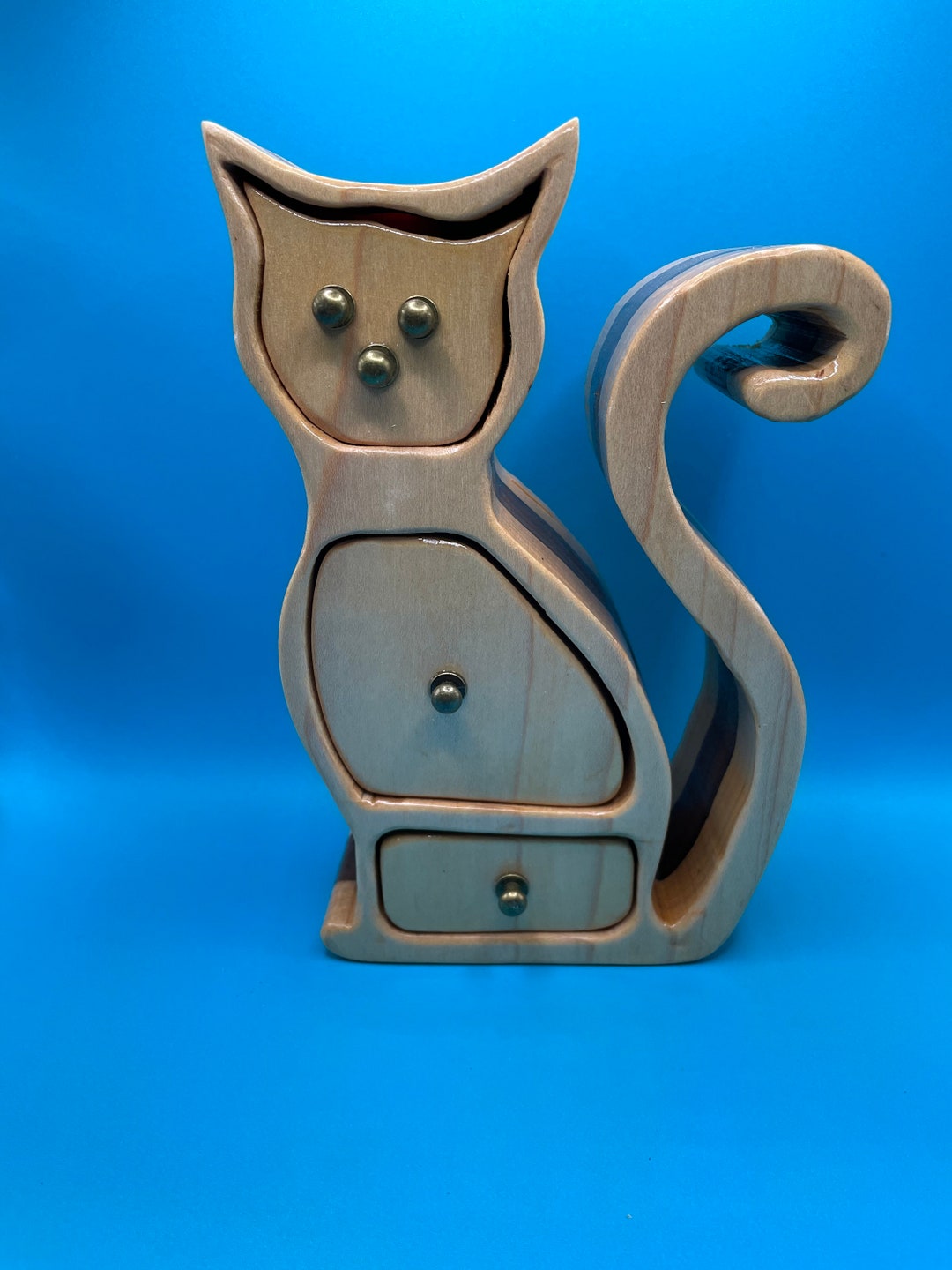 Cat, Jewelry Box, Ring Box, Trinket Box, Handcrafted, Whatnot Display ...