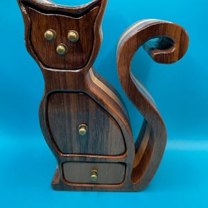Cat, Jewelry Box, Ring Box, Trinket Box, Handcrafted, Whatnot Display ...