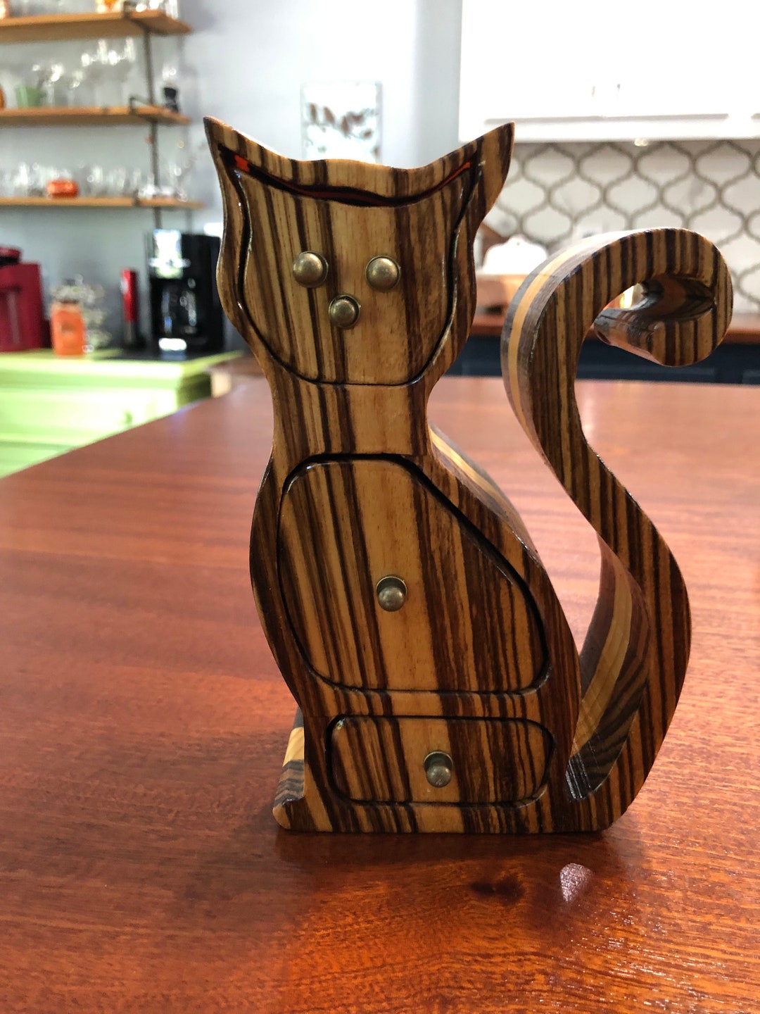 Cat Jewelry Box Ring Box Trinket Box Handcrafted - Etsy