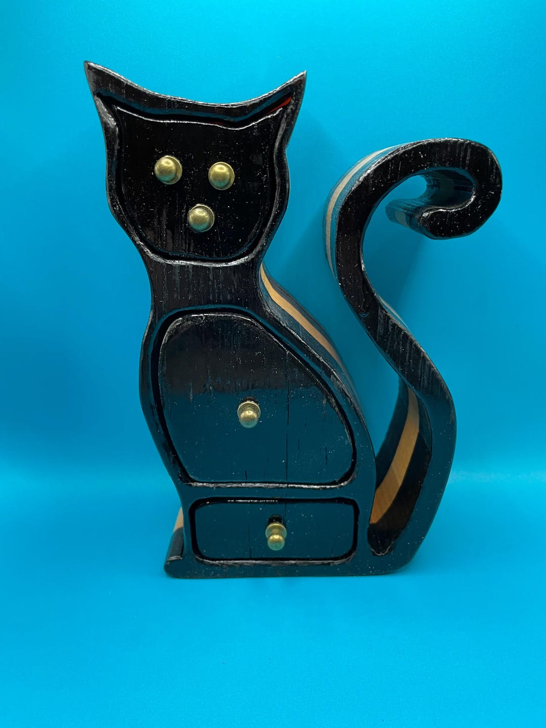 Cat, Jewelry Box, Ring Box, Trinket Box, Handcrafted, Whatnot Display ...