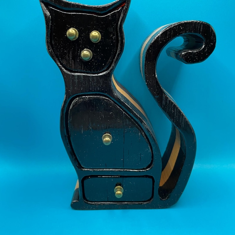 Cat Trinket Box - Etsy