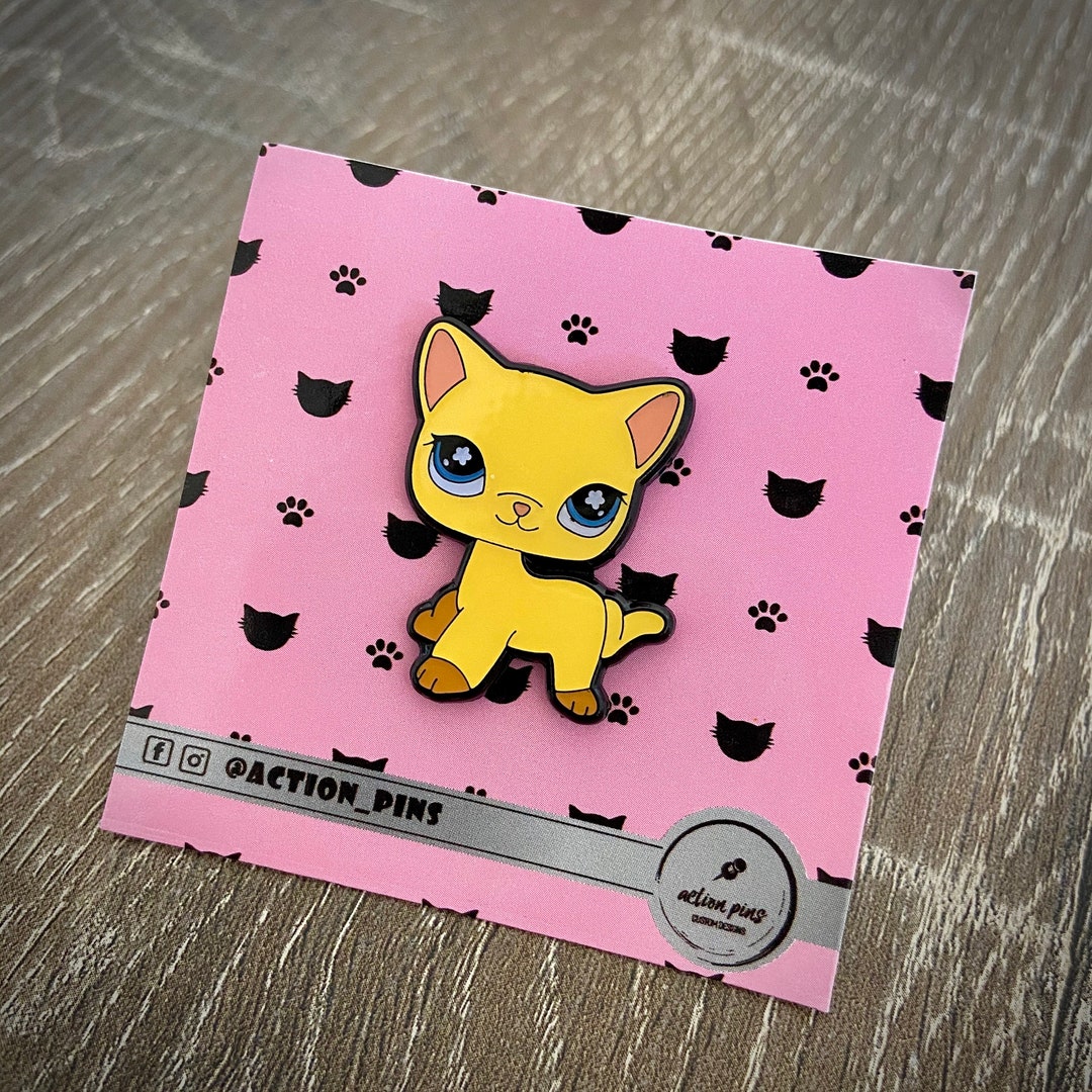 LPS Littlest Pet Shop Yellow Cat Enamel Pin - Etsy