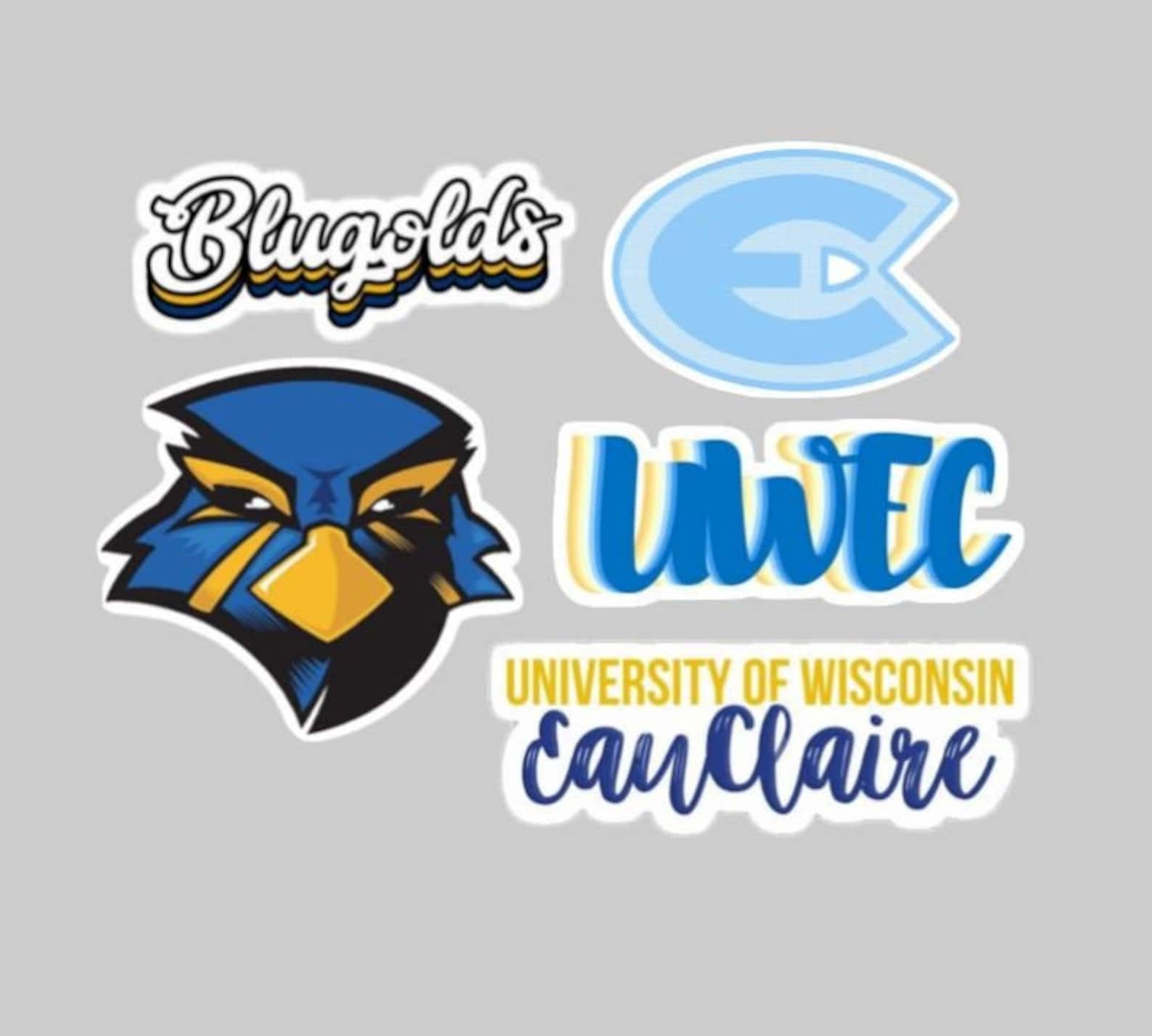 University of Wisconsin Eau Claire UWEC Sticker Set 5 | Etsy